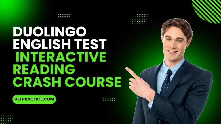 DET Prep Course: Interactive Reading - DET Practice